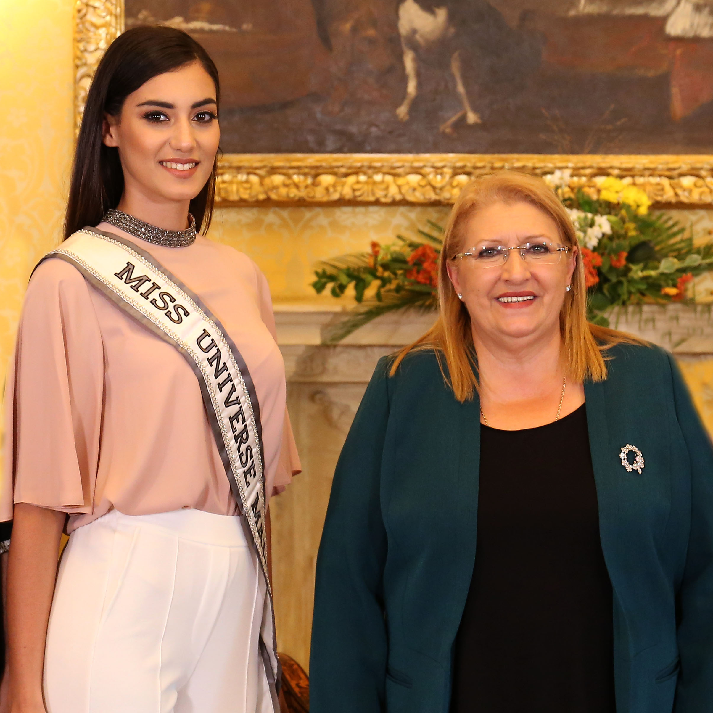 The President receives Ms Francesca Zarb, Miss Universe Malta, on a ...